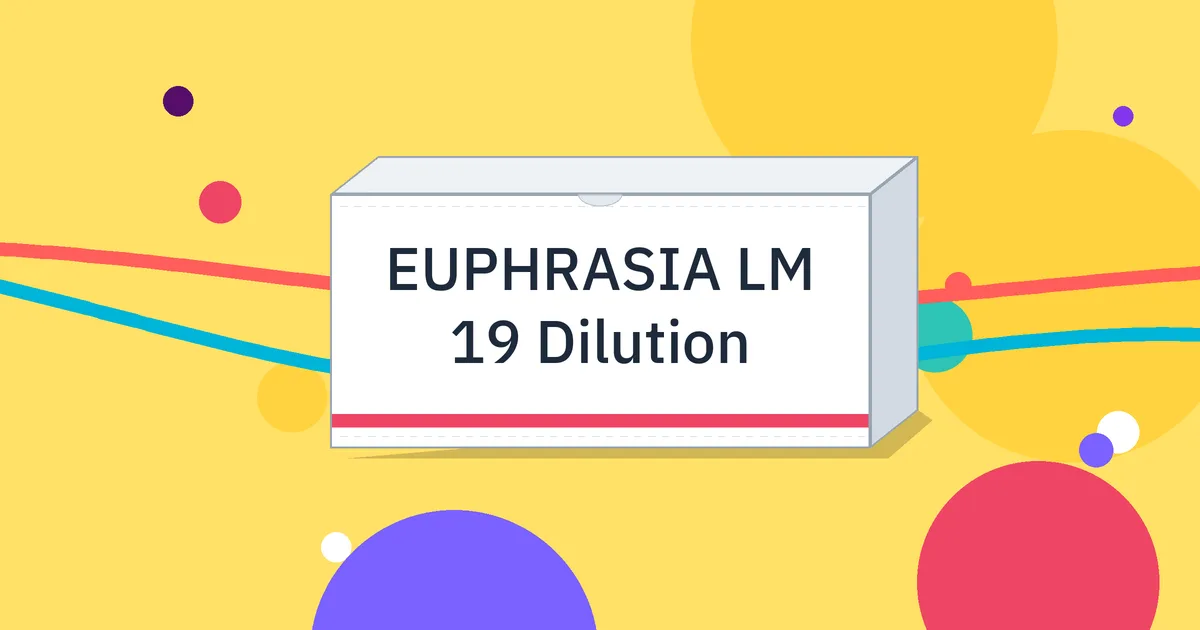 Symbolbild: Packung mit der Aufschrift EUPHRASIA LM 19 Dilution (PZN 12846707) – Verfügbarkeit und Bezug in Apotheken in Frankfurt am Main