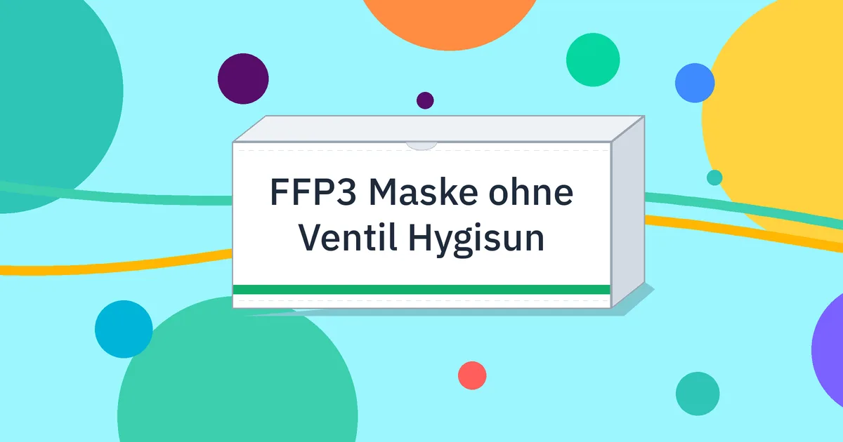 Symbolbild: Packung mit der Aufschrift FFP3 Maske ohne Ventil Hygisun (PZN 17253188) – Verfügbarkeit und Bezug in Apotheken in Frankfurt am Main
