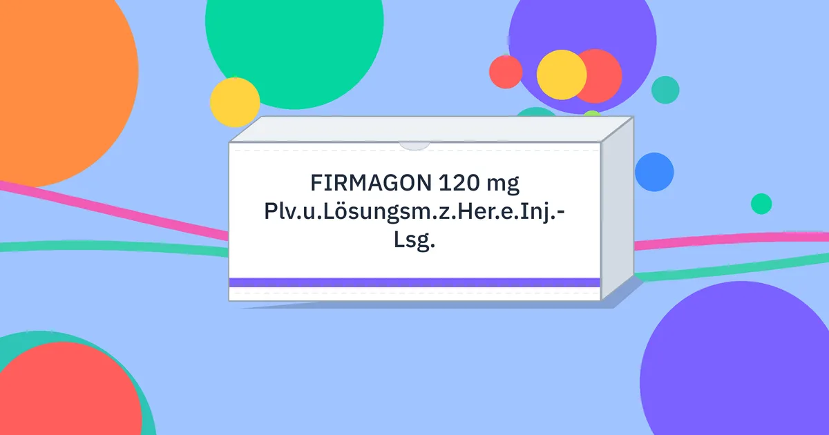 Symbolbild: Packung mit der Aufschrift FIRMAGON 120 mg Plv.u.Lösungsm.z.Her.e.Inj.-Lsg. (PZN 18116594) – Verfügbarkeit und Bezug in Apotheken in Frankfurt am Main