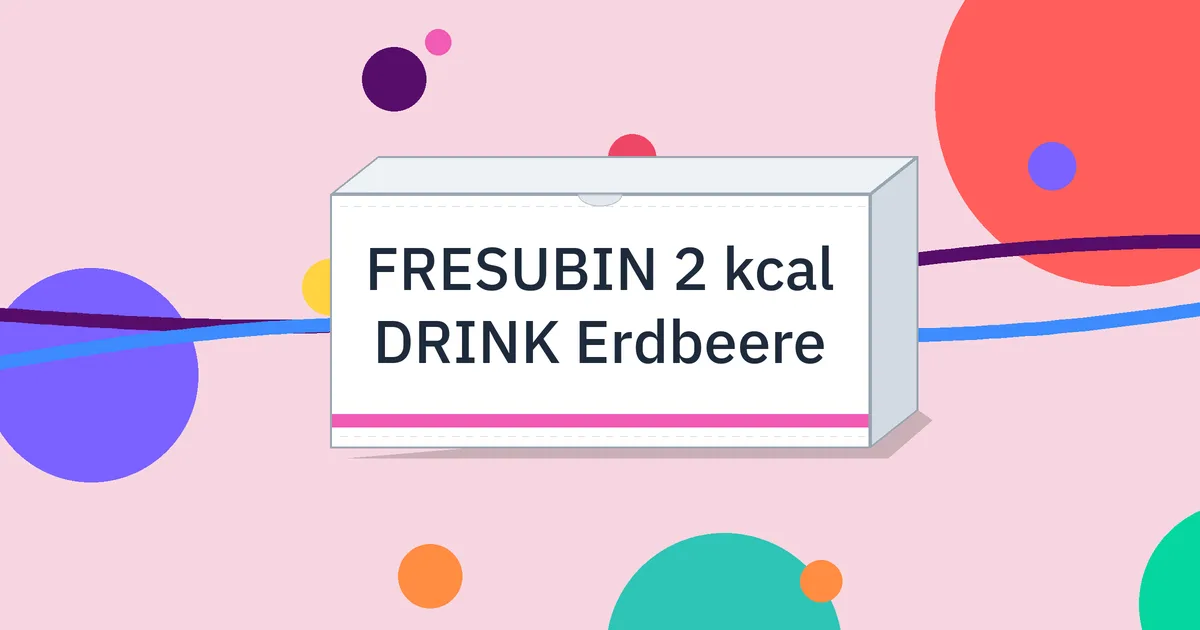 Symbolbild: Packung mit der Aufschrift FRESUBIN 2 kcal DRINK Erdbeere (PZN 20833311) – Verfügbarkeit und Bezug in Apotheken in Frankfurt am Main