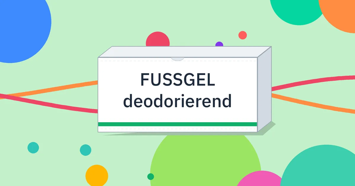 Symbolbild: Packung mit der Aufschrift FUSSGEL deodorierend (PZN 06155063) – Verfügbarkeit und Bezug in Apotheken in Frankfurt am Main