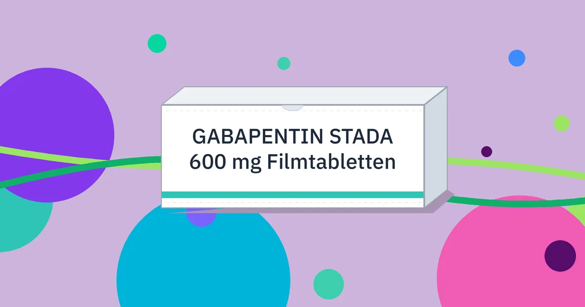 Symbolbild: Packung mit der Aufschrift GABAPENTIN STADA 600 mg Filmtabletten (PZN 00408356) – Verfügbarkeit und Bezug in Apotheken in Frankfurt am Main
