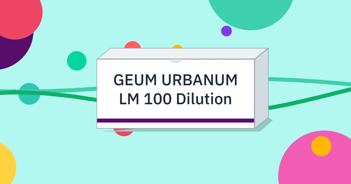 Symbolbild: Packung mit der Aufschrift GEUM URBANUM LM 100 Dilution (PZN 13544055) – Verfügbarkeit und Bezug in Apotheken in Frankfurt am Main