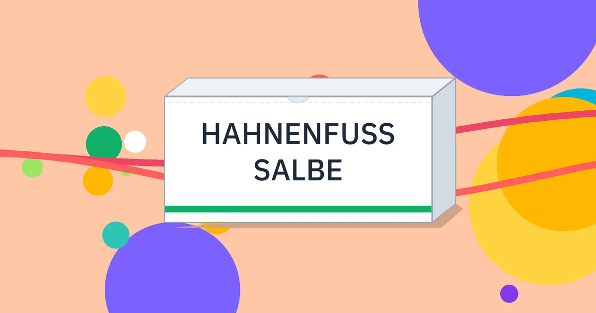 Symbolbild: Packung mit der Aufschrift HAHNENFUSS SALBE (PZN 18091351) – Verfügbarkeit und Bezug in Apotheken in Frankfurt am Main