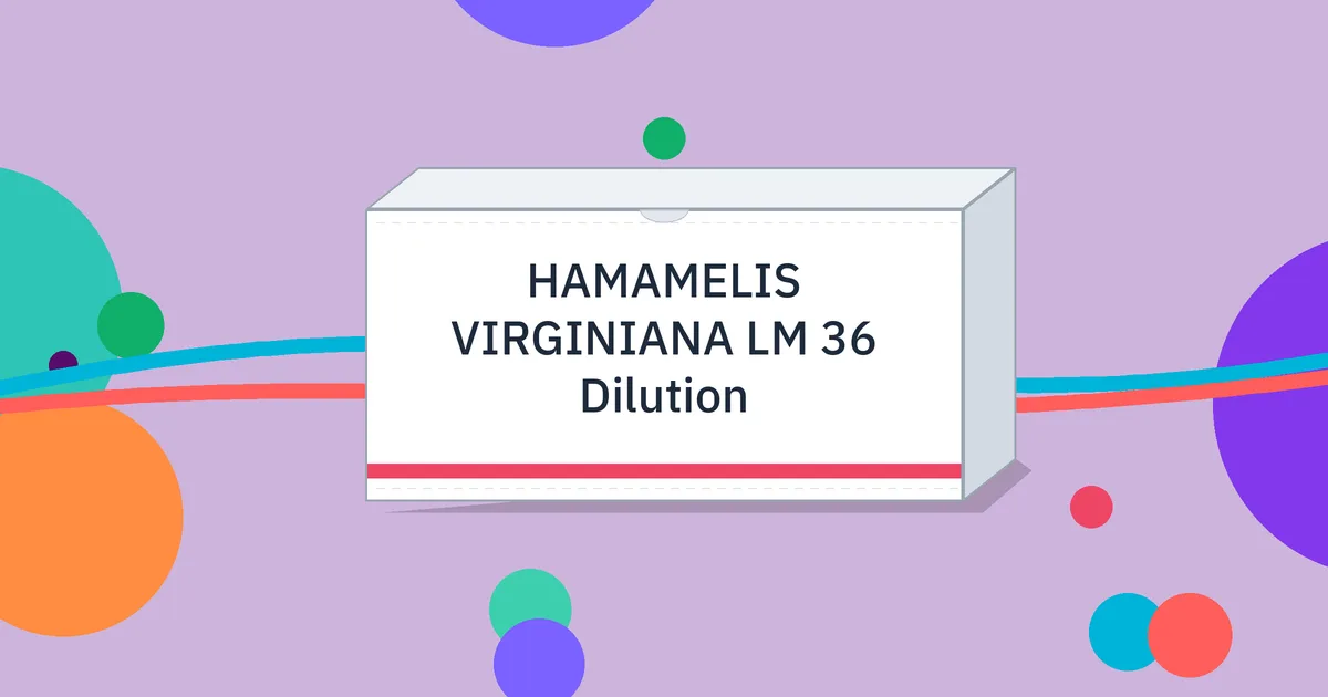 Symbolbild: Packung mit der Aufschrift HAMAMELIS VIRGINIANA LM 36 Dilution (PZN 12884642) – Verfügbarkeit und Bezug in Apotheken in Frankfurt am Main
