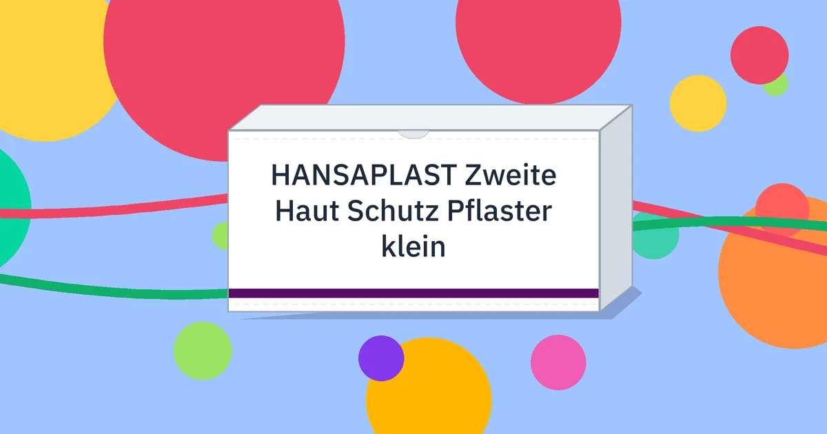 Symbolbild: Packung mit der Aufschrift HANSAPLAST Zweite Haut Schutz Pflaster klein (PZN 19978955) – Verfügbarkeit und Bezug in Apotheken in Frankfurt am Main