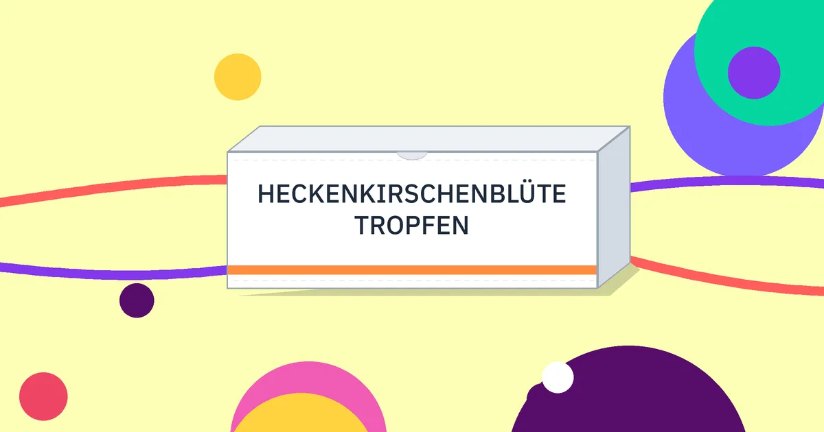 Symbolbild: Packung mit der Aufschrift HECKENKIRSCHENBLÜTE TROPFEN (PZN 15230987) – Verfügbarkeit und Bezug in Apotheken in Frankfurt am Main