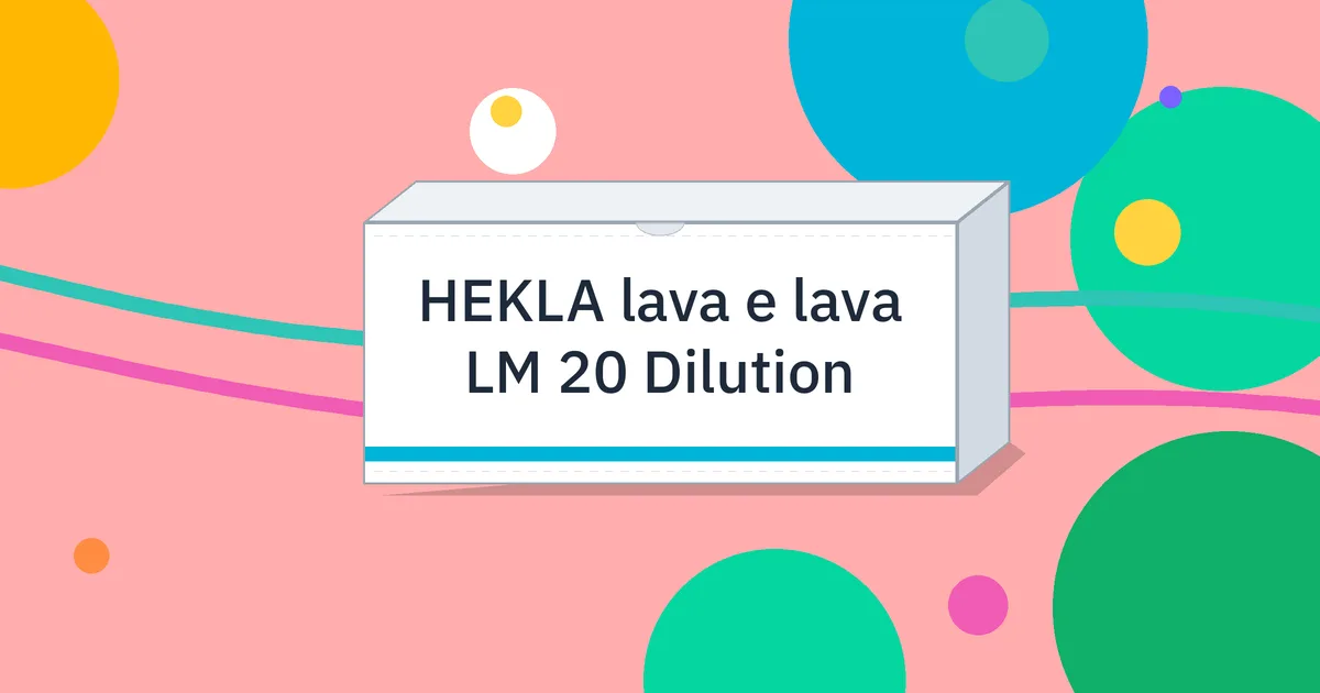 Symbolbild: Packung mit der Aufschrift HEKLA lava e lava LM 20 Dilution (PZN 12800562) – Verfügbarkeit und Bezug in Apotheken in Frankfurt am Main