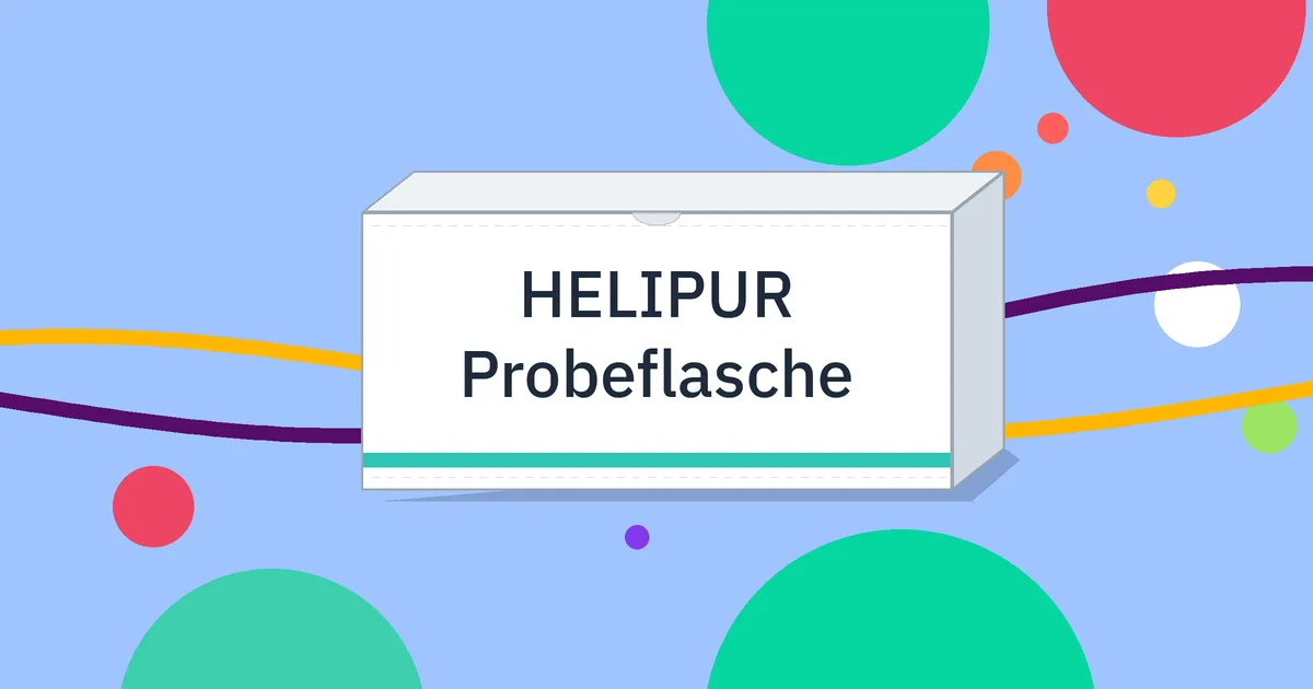 Symbolbild: Packung mit der Aufschrift HELIPUR Probeflasche (PZN 07620378) – Verfügbarkeit und Bezug in Apotheken in Frankfurt am Main