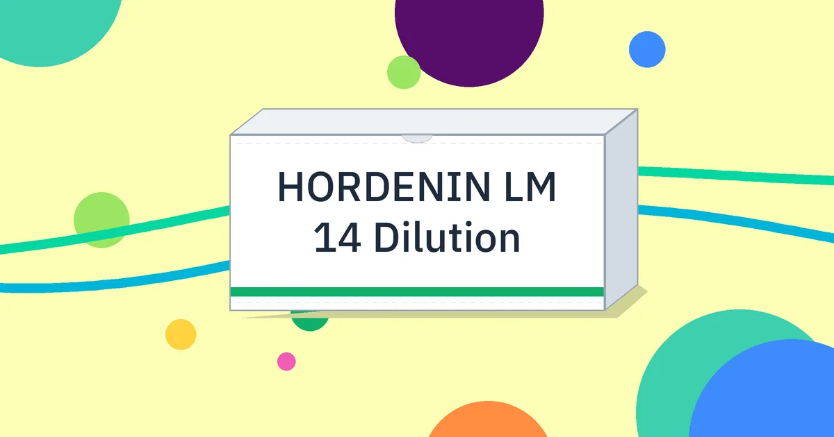 Symbolbild: Packung mit der Aufschrift HORDENIN LM 14 Dilution (PZN 13555395) – Verfügbarkeit und Bezug in Apotheken in Frankfurt am Main