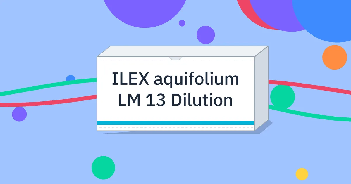 Symbolbild: Packung mit der Aufschrift ILEX aquifolium LM 13 Dilution (PZN 12912083) – Verfügbarkeit und Bezug in Apotheken in Frankfurt am Main