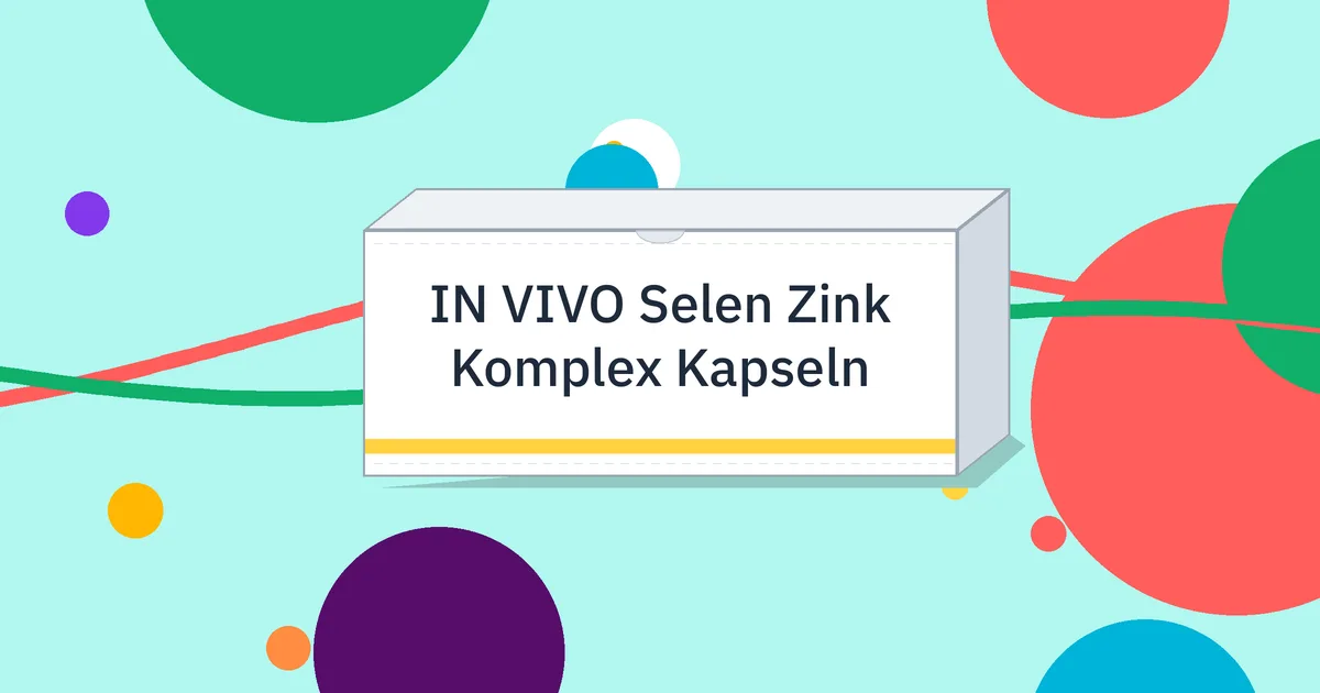 Symbolbild: Packung mit der Aufschrift IN VIVO Selen Zink Komplex Kapseln (PZN 07533805) – Verfügbarkeit und Bezug in Apotheken in Frankfurt am Main