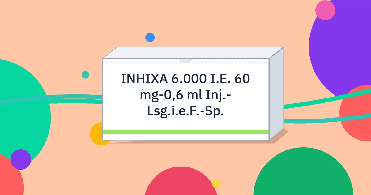 Symbolbild: Packung mit der Aufschrift INHIXA 6.000 I.E. 60 mg-0,6 ml Inj.-Lsg.i.e.F.-Sp. (PZN 18094556) – Verfügbarkeit und Bezug in Apotheken in Frankfurt am Main