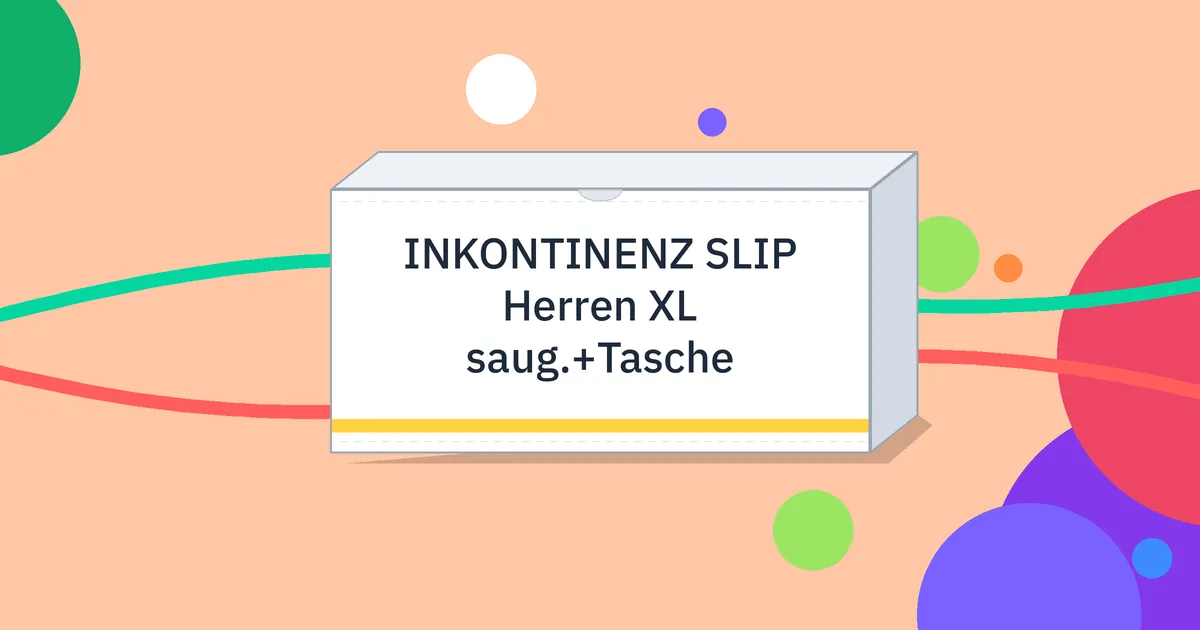 Symbolbild: Packung mit der Aufschrift INKONTINENZ SLIP Herren XL saug.+Tasche (PZN 09282862) – Verfügbarkeit und Bezug in Apotheken in Frankfurt am Main