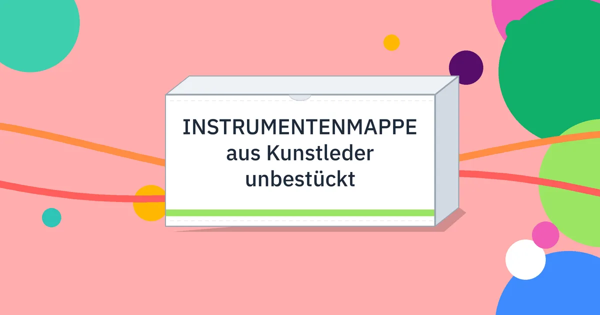 Symbolbild: Packung mit der Aufschrift INSTRUMENTENMAPPE aus Kunstleder unbestückt (PZN 18791284) – Verfügbarkeit und Bezug in Apotheken in Frankfurt am Main