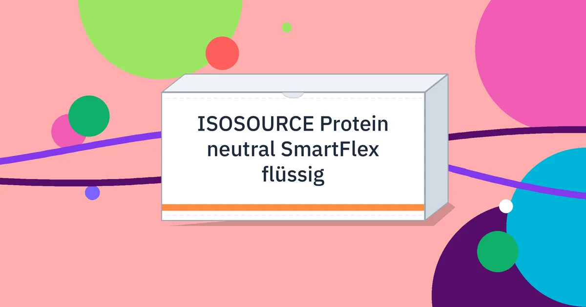 Symbolbild: Packung mit der Aufschrift ISOSOURCE Protein neutral SmartFlex flüssig (PZN 14382761) – Verfügbarkeit und Bezug in Apotheken in Frankfurt am Main