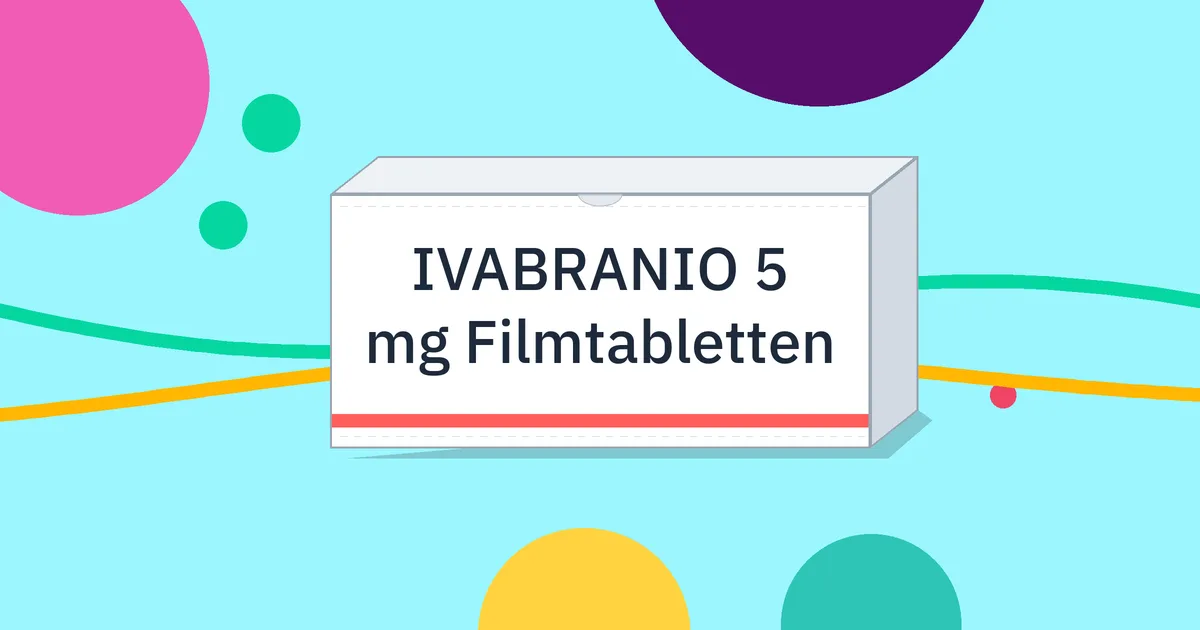 Symbolbild: Packung mit der Aufschrift IVABRANIO 5 mg Filmtabletten (PZN 18667986) – Verfügbarkeit und Bezug in Apotheken in Frankfurt am Main