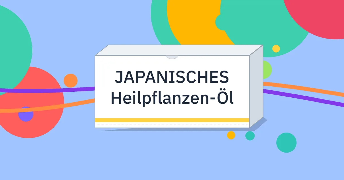 Symbolbild: Packung mit der Aufschrift JAPANISCHES Heilpflanzen-Öl (PZN 03085623) – Verfügbarkeit und Bezug in Apotheken in Frankfurt am Main