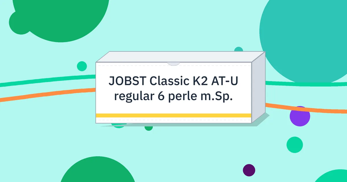 Symbolbild: Packung mit der Aufschrift JOBST Classic K2 AT-U regular 6 perle m.Sp. (PZN 13069281) – Verfügbarkeit und Bezug in Apotheken in Frankfurt am Main