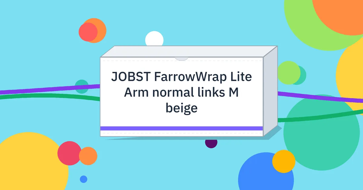 Symbolbild: Packung mit der Aufschrift JOBST FarrowWrap Lite Arm normal links M beige (PZN 13869923) – Verfügbarkeit und Bezug in Apotheken in Frankfurt am Main