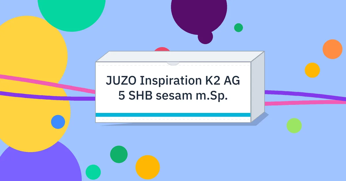 Symbolbild: Packung mit der Aufschrift JUZO Inspiration K2 AG 5 SHB sesam m.Sp. (PZN 14919043) – Verfügbarkeit und Bezug in Apotheken in Frankfurt am Main