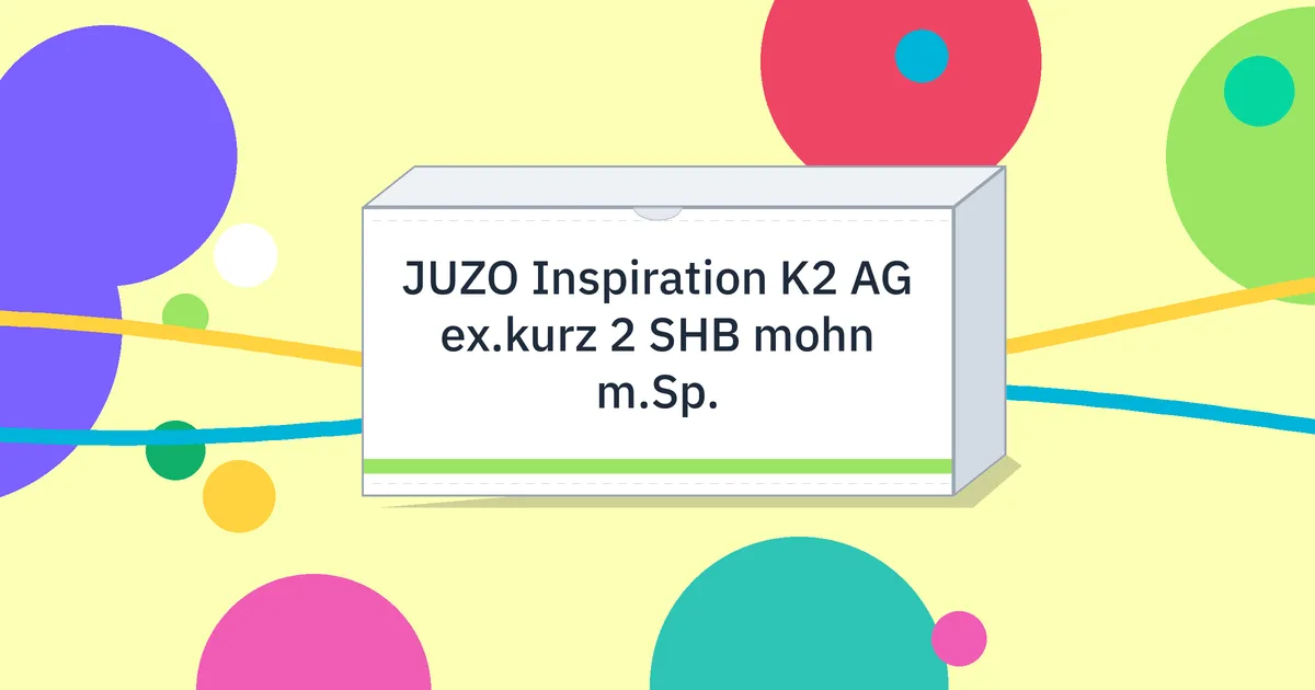 Symbolbild: Packung mit der Aufschrift JUZO Inspiration K2 AG ex.kurz 2 SHB mohn m.Sp. (PZN 14924423) – Verfügbarkeit und Bezug in Apotheken in Frankfurt am Main