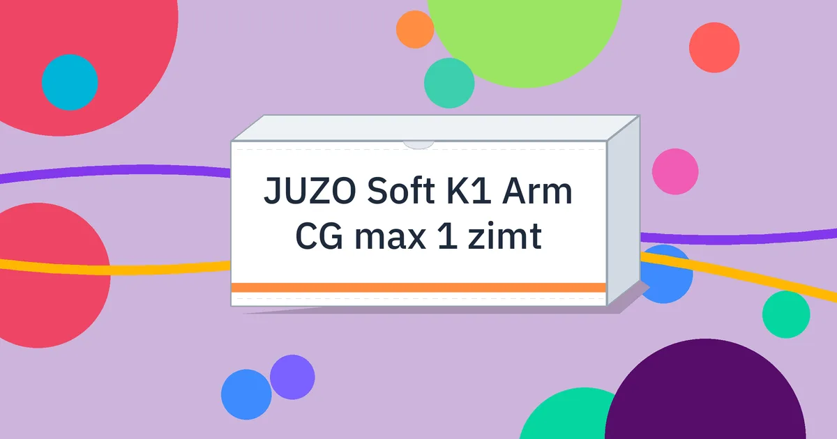 Symbolbild: Packung mit der Aufschrift JUZO Soft K1 Arm CG max 1 zimt (PZN 15510149) – Verfügbarkeit und Bezug in Apotheken in Frankfurt am Main
