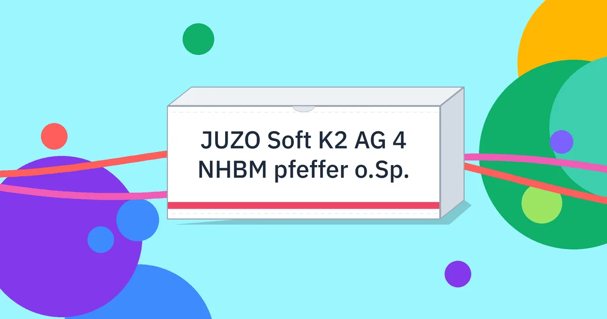 Symbolbild: Packung mit der Aufschrift JUZO Soft K2 AG 4 NHBM pfeffer o.Sp. (PZN 14997824) – Verfügbarkeit und Bezug in Apotheken in Frankfurt am Main