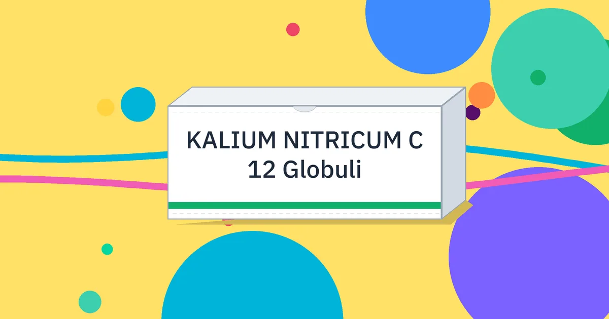 Symbolbild: Packung mit der Aufschrift KALIUM NITRICUM C 12 Globuli (PZN 19717002) – Verfügbarkeit und Bezug in Apotheken in Frankfurt am Main
