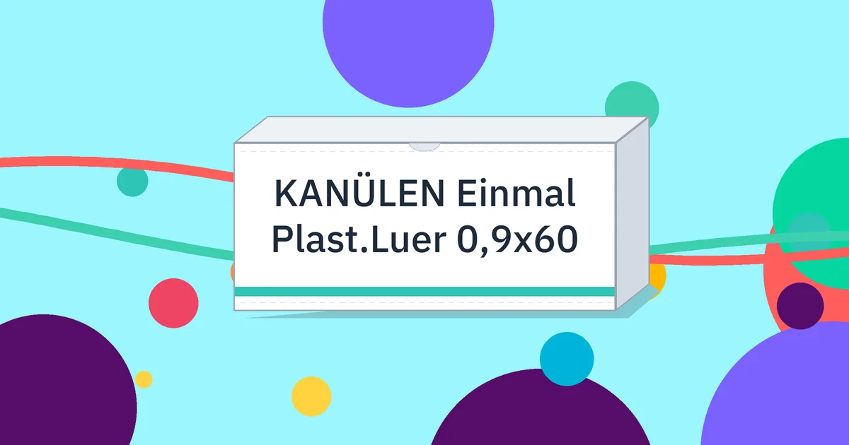 Symbolbild: Packung mit der Aufschrift KANÜLEN Einmal Plast.Luer 0,9x60 (PZN 02440370) – Verfügbarkeit und Bezug in Apotheken in Frankfurt am Main