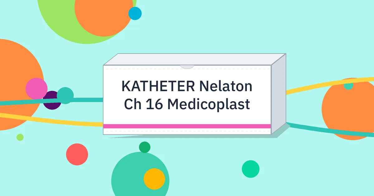 Symbolbild: Packung mit der Aufschrift KATHETER Nelaton Ch 16 Medicoplast (PZN 00172847) – Verfügbarkeit und Bezug in Apotheken in Frankfurt am Main