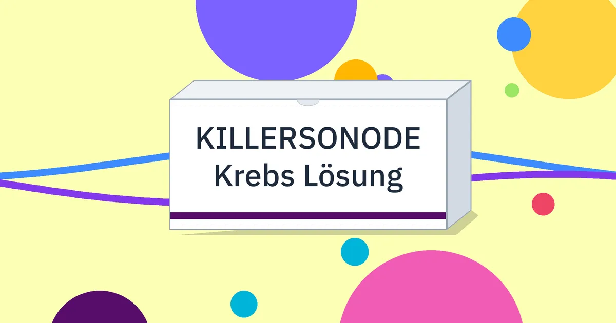 Symbolbild: Packung mit der Aufschrift KILLERSONODE Krebs Lösung (PZN 17880778) – Verfügbarkeit und Bezug in Apotheken in Frankfurt am Main