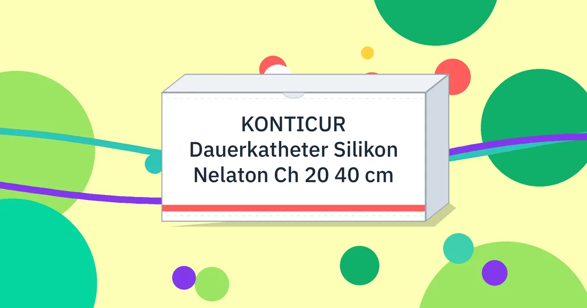 Symbolbild: Packung mit der Aufschrift KONTICUR Dauerkatheter Silikon Nelaton Ch 20 40 cm (PZN 12659508) – Verfügbarkeit und Bezug in Apotheken in Frankfurt am Main