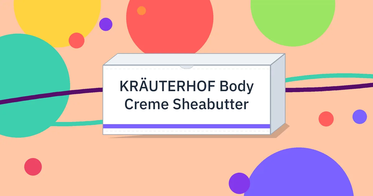 Symbolbild: Packung mit der Aufschrift KRÄUTERHOF Body Creme Sheabutter (PZN 05949795) – Verfügbarkeit und Bezug in Apotheken in Frankfurt am Main