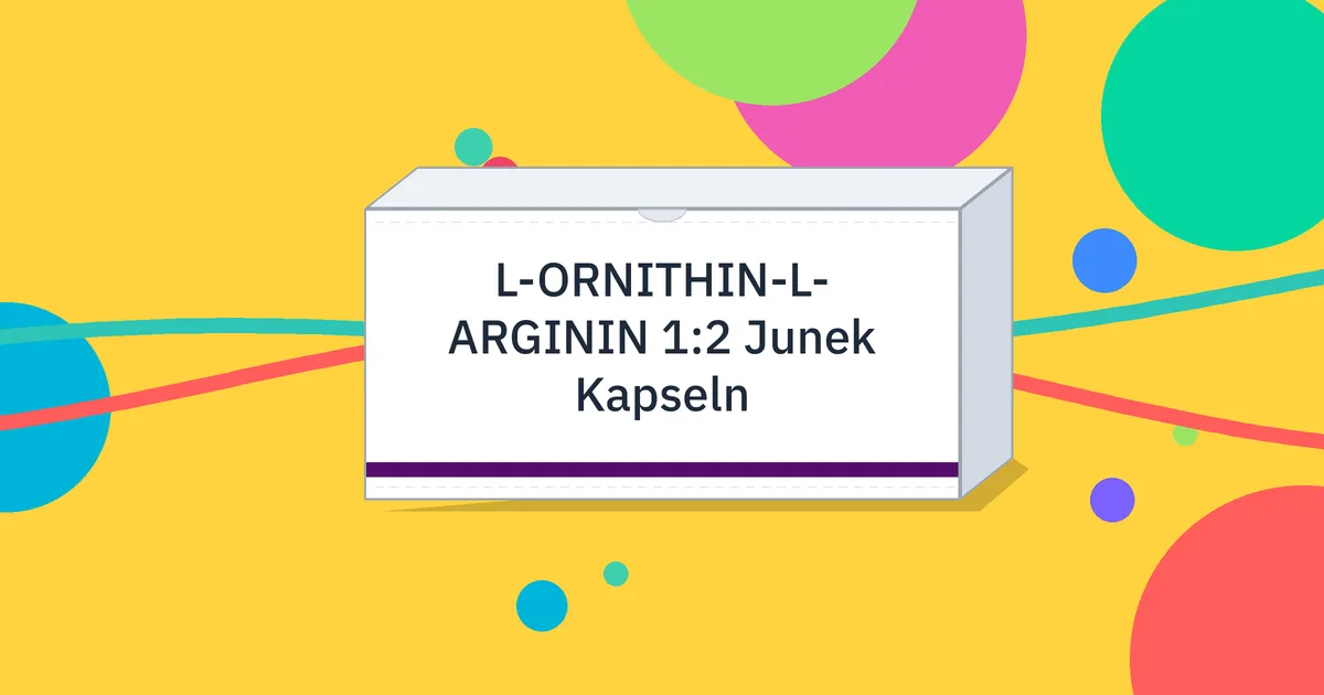 Symbolbild: Packung mit der Aufschrift L-ORNITHIN-L-ARGININ 1:2 Junek Kapseln (PZN 00984657) – Verfügbarkeit und Bezug in Apotheken in Frankfurt am Main