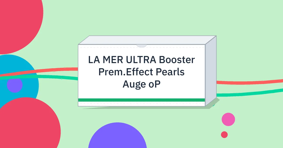 Symbolbild: Packung mit der Aufschrift LA MER ULTRA Booster Prem.Effect Pearls Auge oP (PZN 18321408) – Verfügbarkeit und Bezug in Apotheken in Frankfurt am Main