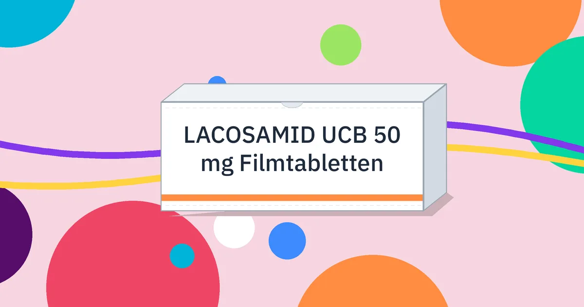 Symbolbild: Packung mit der Aufschrift LACOSAMID UCB 50 mg Filmtabletten (PZN 16031729) – Verfügbarkeit und Bezug in Apotheken in Frankfurt am Main