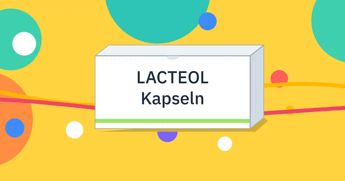Symbolbild: Packung mit der Aufschrift LACTEOL Kapseln (PZN 04644958) – Verfügbarkeit und Bezug in Apotheken in Frankfurt am Main