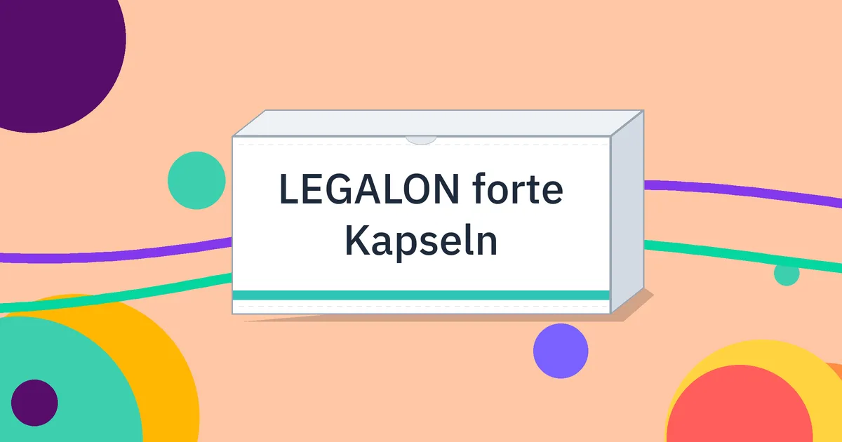 Symbolbild: Packung mit der Aufschrift LEGALON forte Kapseln (PZN 09780011) – Verfügbarkeit und Bezug in Apotheken in Frankfurt am Main