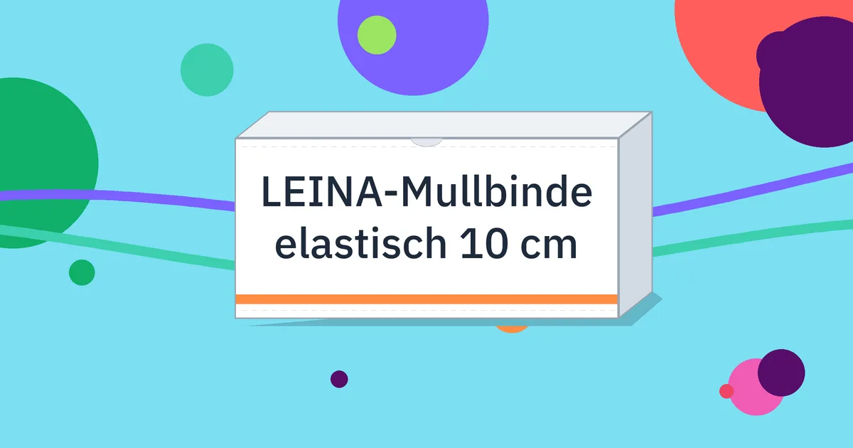 Symbolbild: Packung mit der Aufschrift LEINA-Mullbinde elastisch 10 cm (PZN 08715997) – Verfügbarkeit und Bezug in Apotheken in Frankfurt am Main