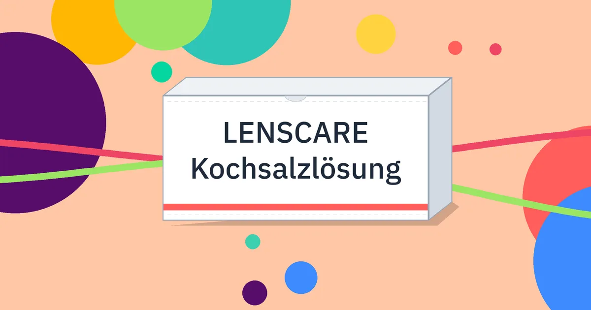 Symbolbild: Packung mit der Aufschrift LENSCARE Kochsalzlösung (PZN 01141719) – Verfügbarkeit und Bezug in Apotheken in Frankfurt am Main