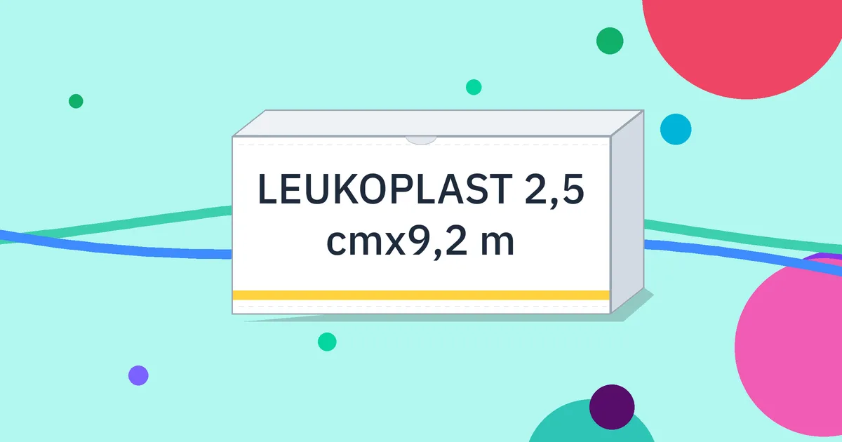 Symbolbild: Packung mit der Aufschrift LEUKOPLAST 2,5 cmx9,2 m (PZN 05529461) – Verfügbarkeit und Bezug in Apotheken in Frankfurt am Main