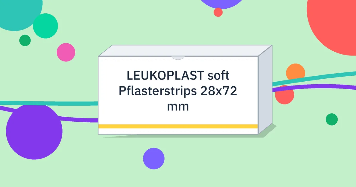 Symbolbild: Packung mit der Aufschrift LEUKOPLAST soft Pflasterstrips 28x72 mm (PZN 13838437) – Verfügbarkeit und Bezug in Apotheken in Frankfurt am Main