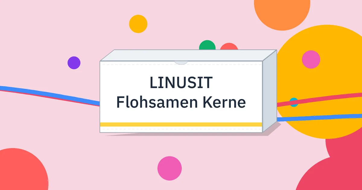 Symbolbild: Packung mit der Aufschrift LINUSIT Flohsamen Kerne (PZN 16778575) – Verfügbarkeit und Bezug in Apotheken in Frankfurt am Main