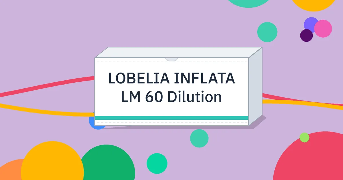 Symbolbild: Packung mit der Aufschrift LOBELIA INFLATA LM 60 Dilution (PZN 13534105) – Verfügbarkeit und Bezug in Apotheken in Frankfurt am Main
