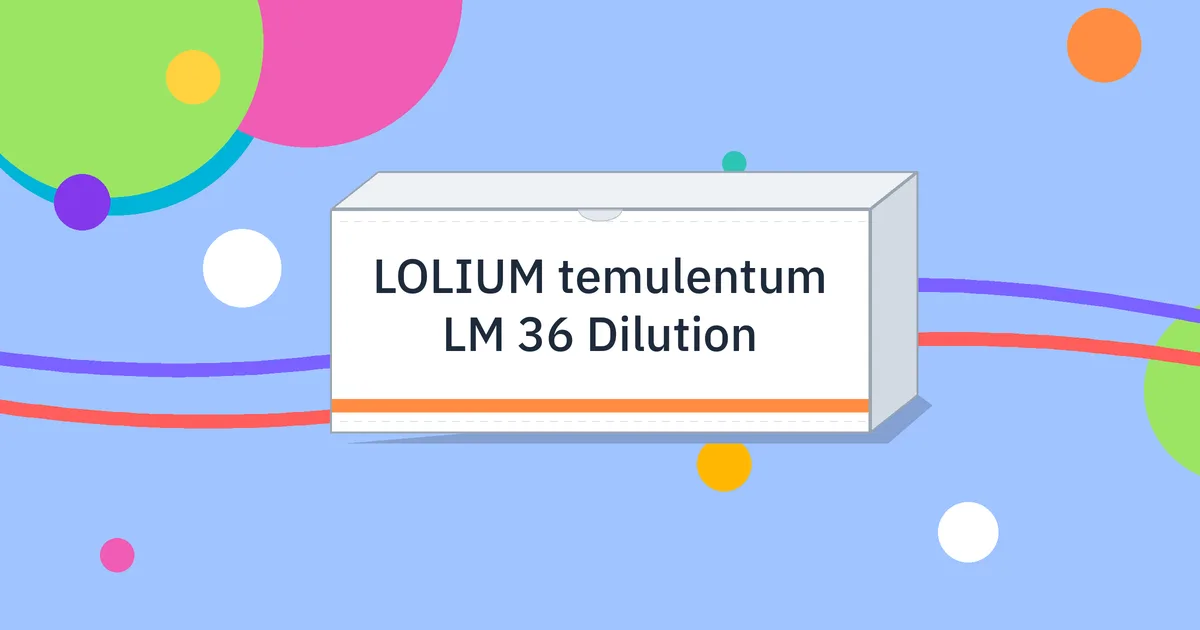 Symbolbild: Packung mit der Aufschrift LOLIUM temulentum LM 36 Dilution (PZN 13535464) – Verfügbarkeit und Bezug in Apotheken in Frankfurt am Main