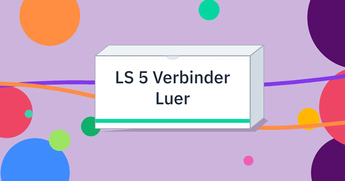 Symbolbild: Packung mit der Aufschrift LS 5 Verbinder Luer (PZN 02133024) – Verfügbarkeit und Bezug in Apotheken in Frankfurt am Main