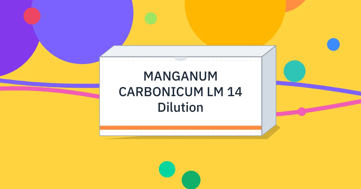 Symbolbild: Packung mit der Aufschrift MANGANUM CARBONICUM LM 14 Dilution (PZN 12942859) – Verfügbarkeit und Bezug in Apotheken in Frankfurt am Main