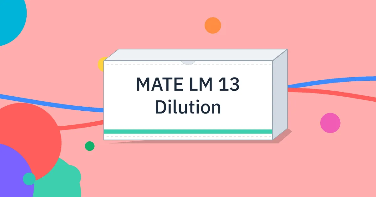 Symbolbild: Packung mit der Aufschrift MATE LM 13 Dilution (PZN 12946981) – Verfügbarkeit und Bezug in Apotheken in Frankfurt am Main