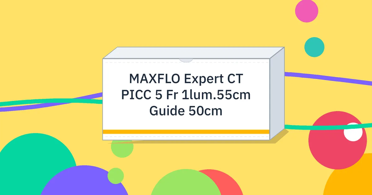 Symbolbild: Packung mit der Aufschrift MAXFLO Expert CT PICC 5 Fr 1lum.55cm Guide 50cm (PZN 15208999) – Verfügbarkeit und Bezug in Apotheken in Frankfurt am Main